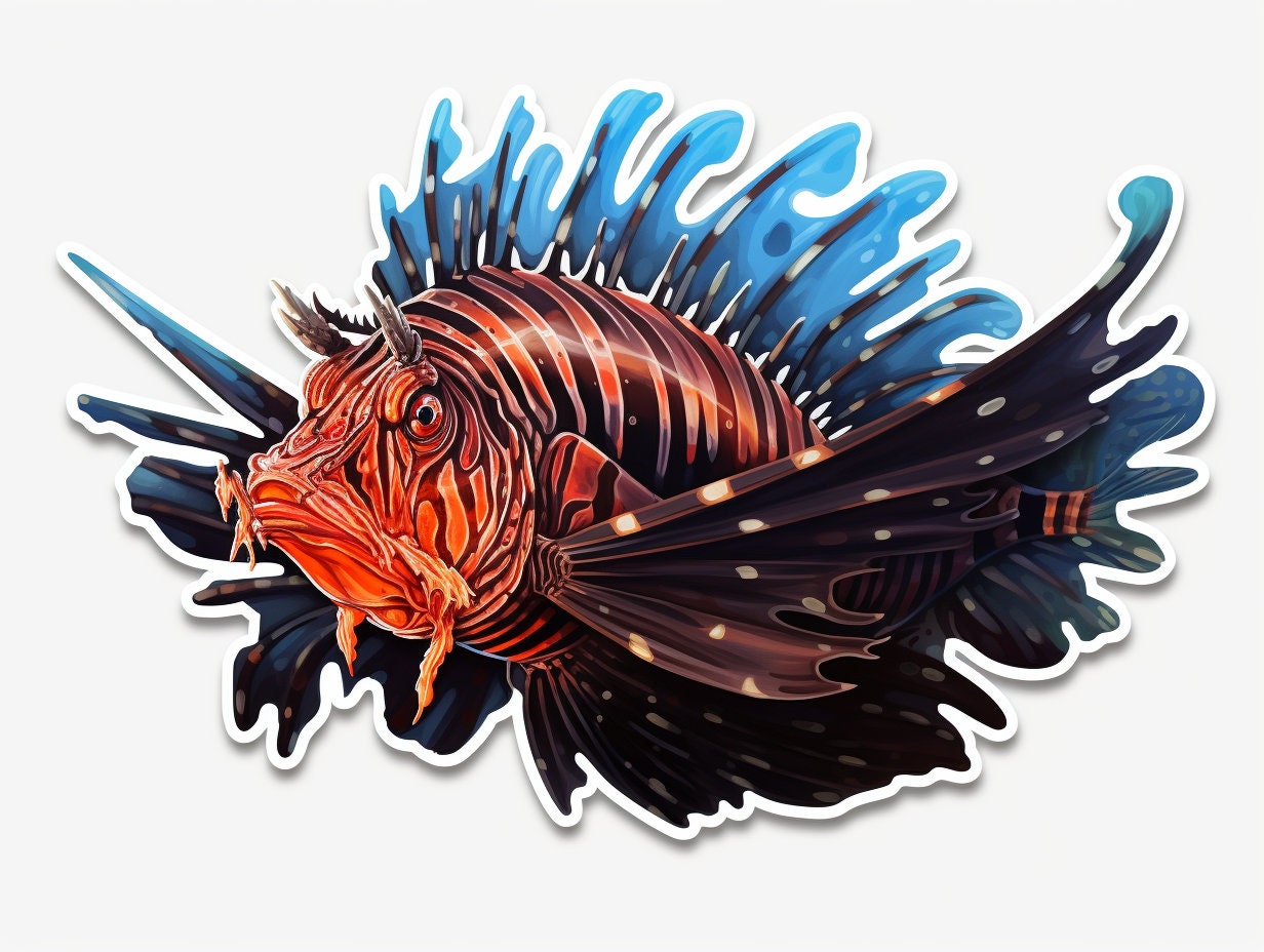 Underwater Beauty: Lionfish Png Digital Clipart - Etsy