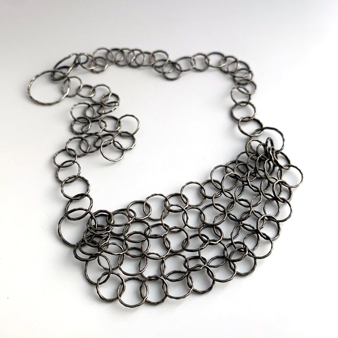 Argentium Silver Handmade Bubble Chain Necklace - Etsy