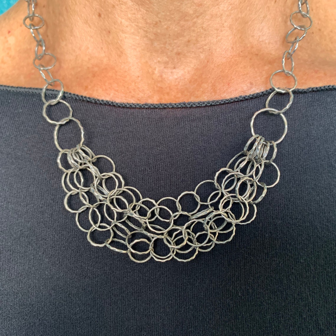 Argentium Silver Handmade Bubble Chain Necklace - Etsy