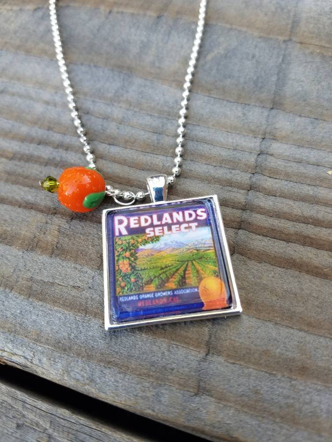 Redlands Select Orange Crate Label Pendant - Etsy