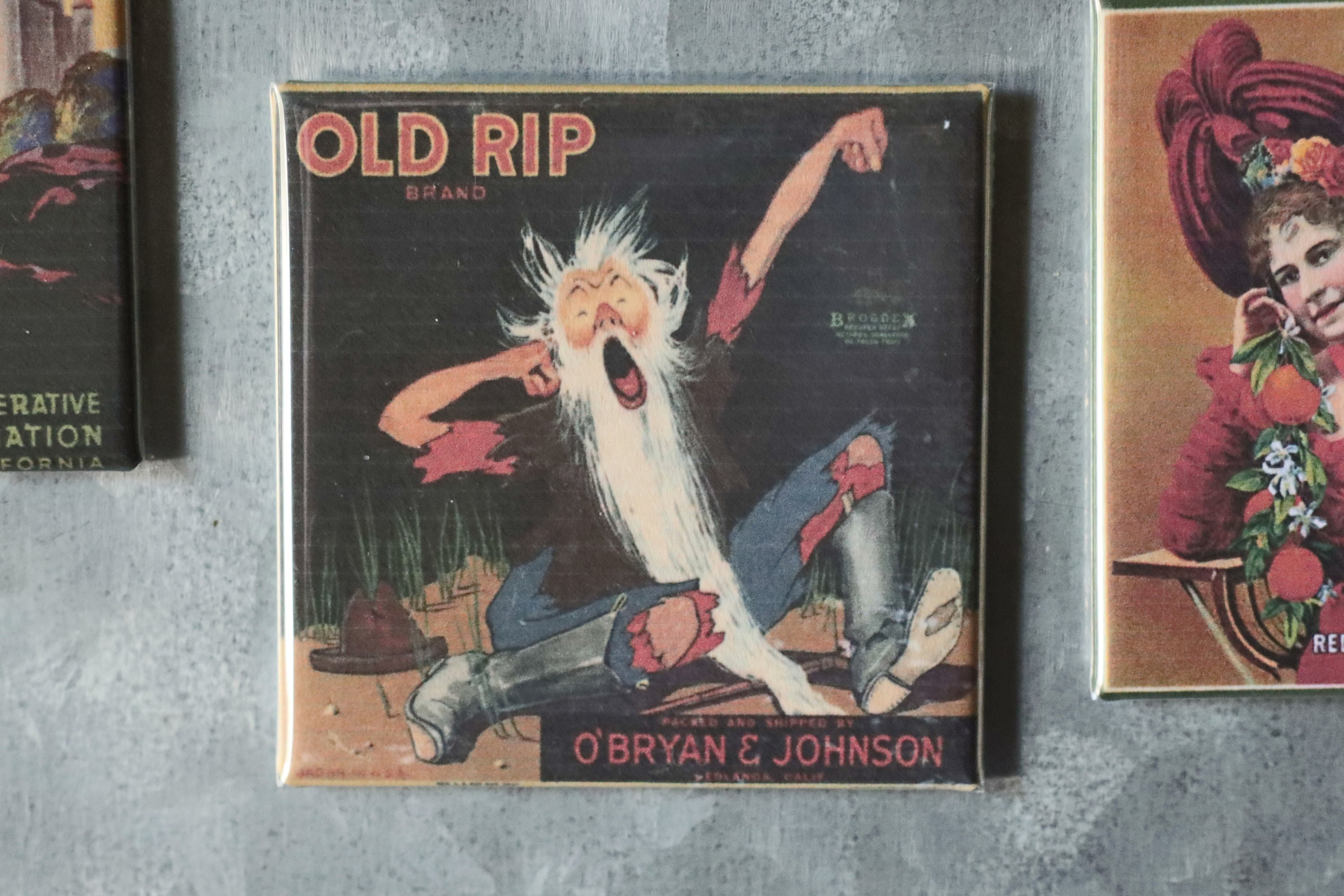 Old Rip Vintage Orange Crate Label Magnet Redlands Ca - Etsy