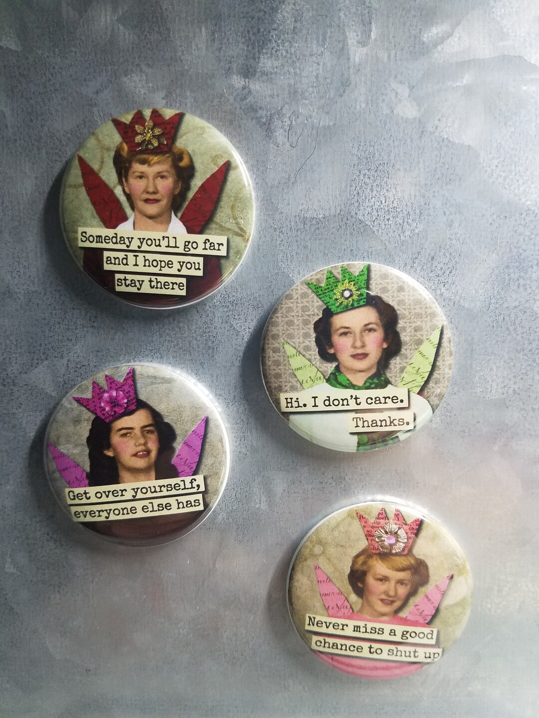 Snarky Ladies Refrigerator Magnets 1.5" - Etsy