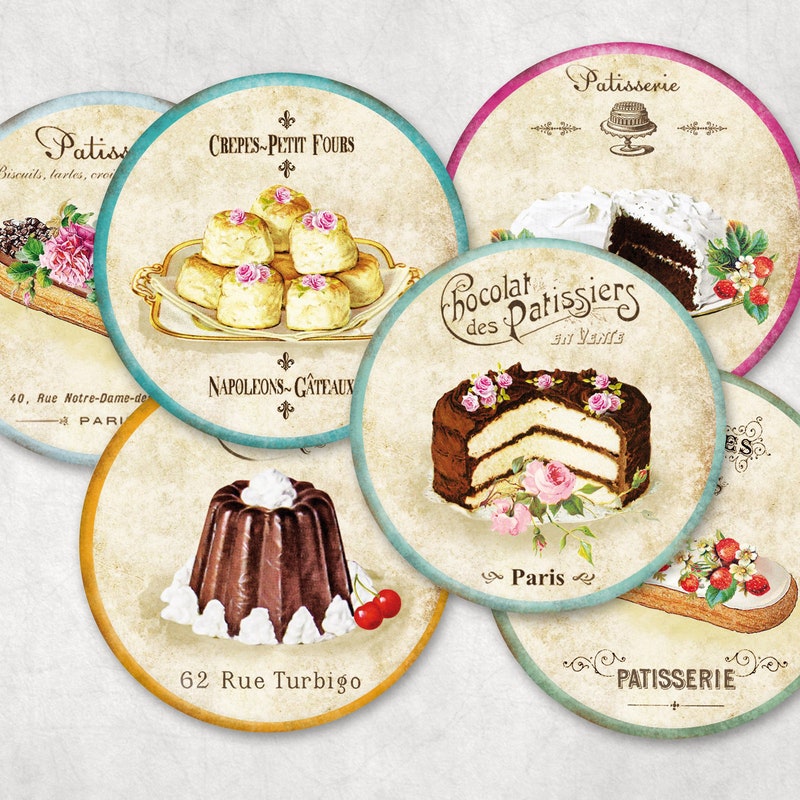 French Pastry Magnets - Etsy