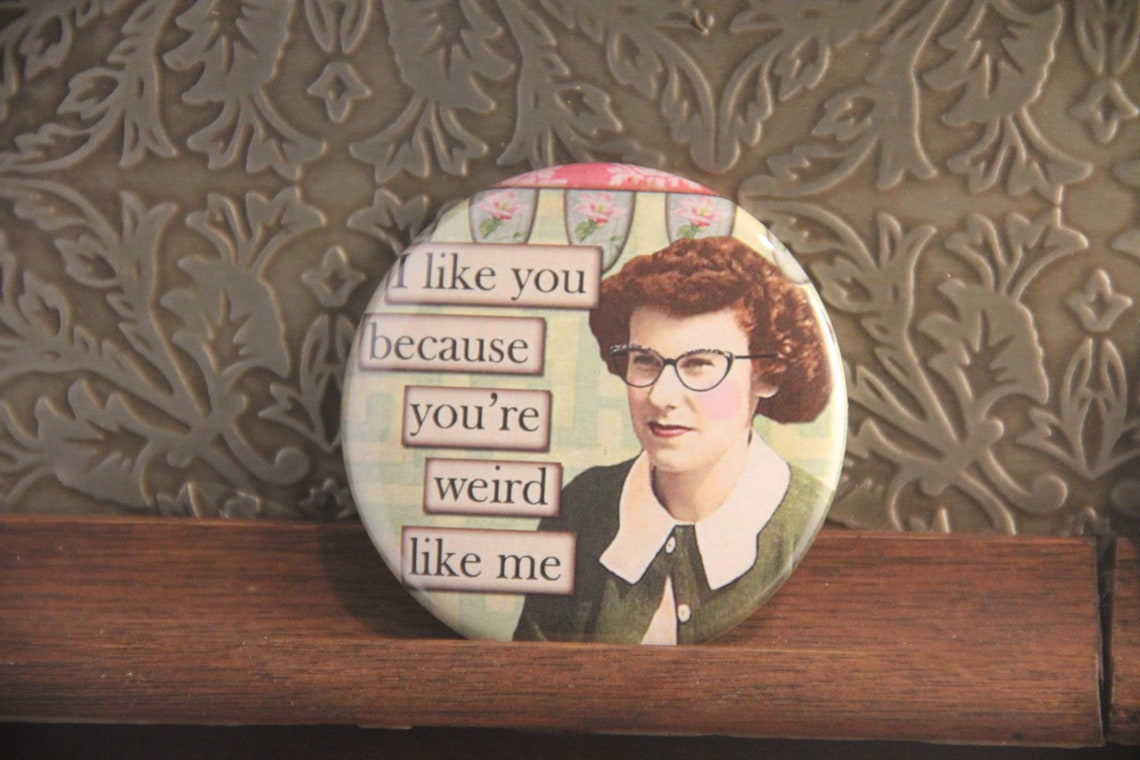 Set of 5 Nerdy Girls Magnets Pins Mirrors Key Rings - Etsy