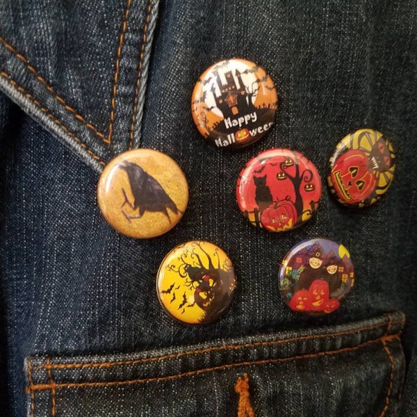 Halloween Buttons - Etsy