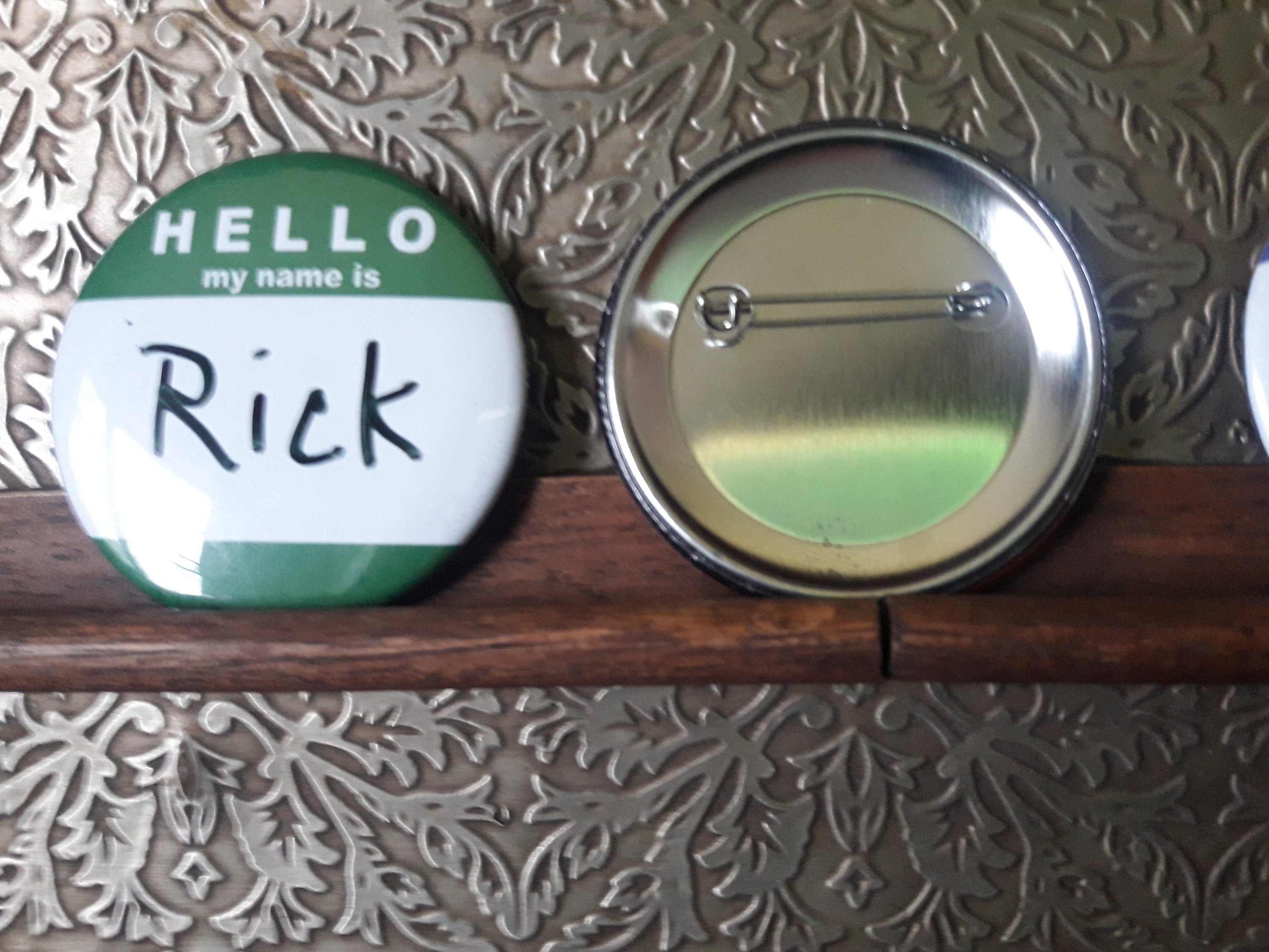 Reusable Name Tag Buttons 2.25" - Etsy