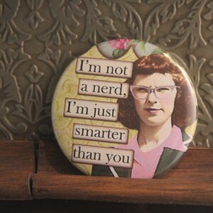 Set of 5 Nerdy Girls Magnets, Pins, Mirrors, Key Rings - Etsy