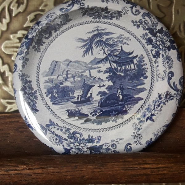 Blue China Plate - Etsy