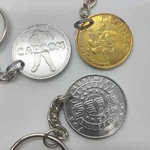 Vintage Japanese Arcade Token Coin Keychain for 90s Kid Retro Gamer ...