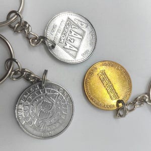 Vintage Japanese Arcade Token Coin Keychain for 90s Kid Retro Gamer ...