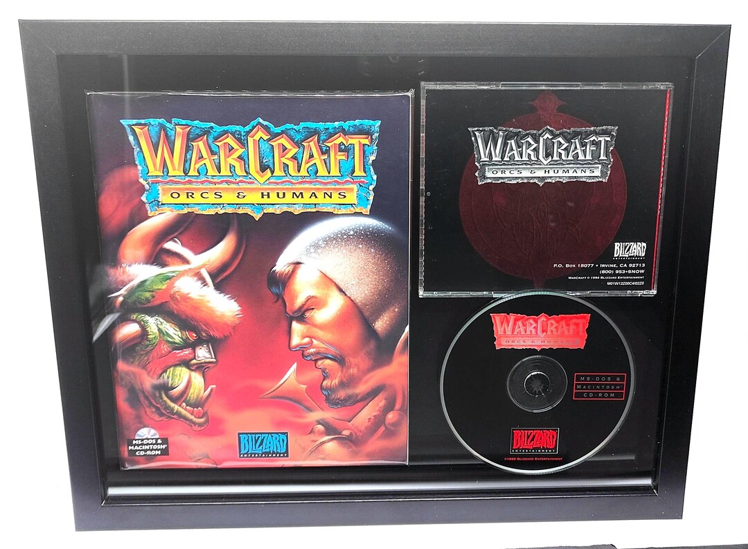 Warcraft Orcs and Humans Real Time Strategy Framed Videogame Shadowbox ...