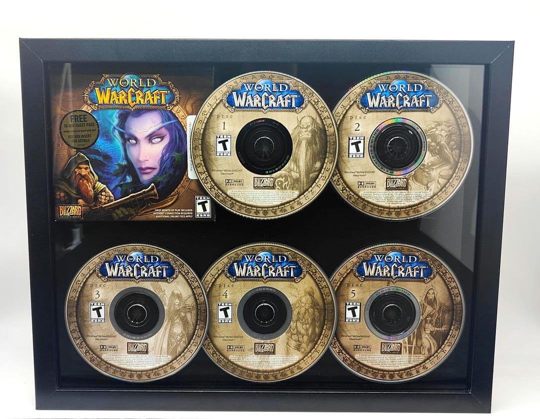 World of Warcraft WOW MMORPG Framed Video Game Shadowbox W/ Case and ...