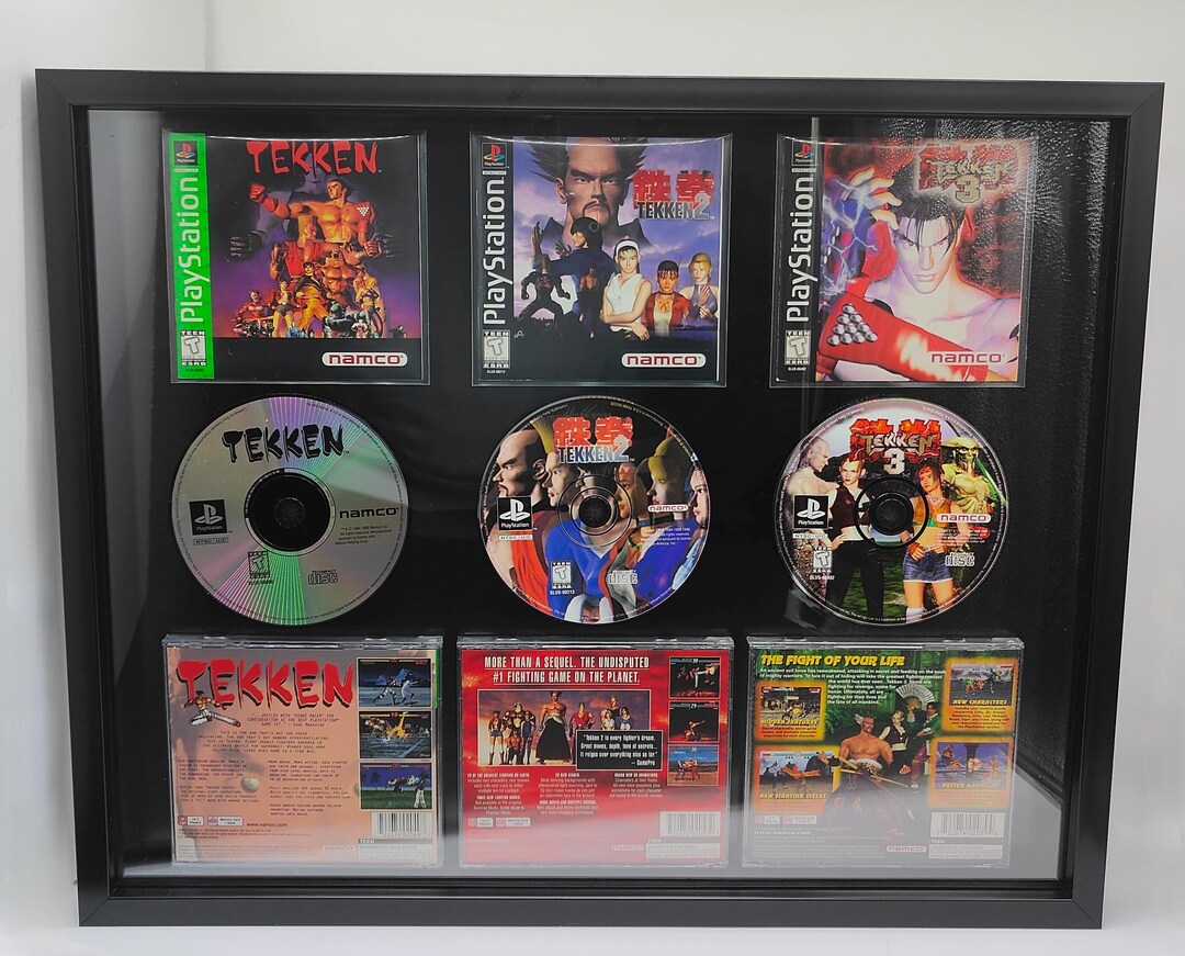 Tekken 1 2 3 PS1 Complete US Release Framed Retro Fighter Videogame ...