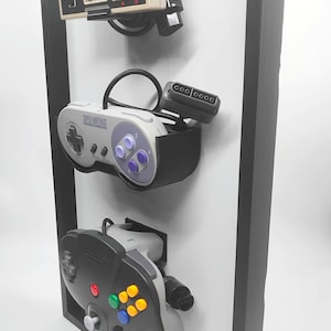 Nintendo OEM NES SNES N64 Game Controller Mounted Frame - Retro Video ...