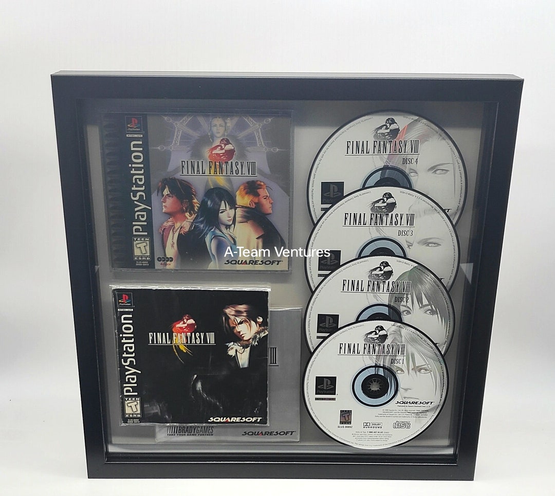 Final Fantasy 8 FF8 PS1 Framed Video Game Shadowbox W/ Case Inlays ...