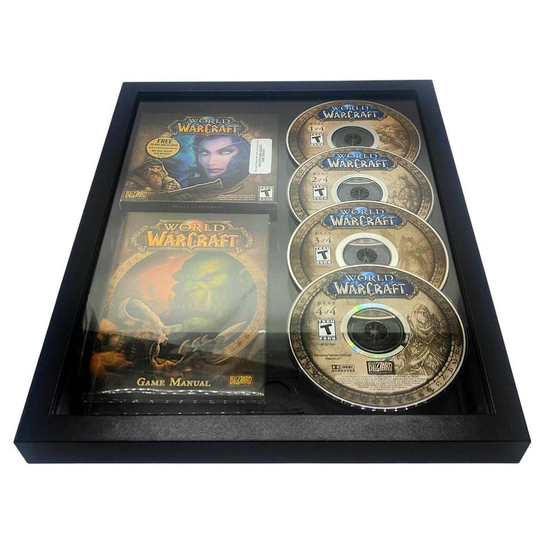 World of Warcraft WOW MMORPG Framed Video Game Shadowbox W/ Case and ...