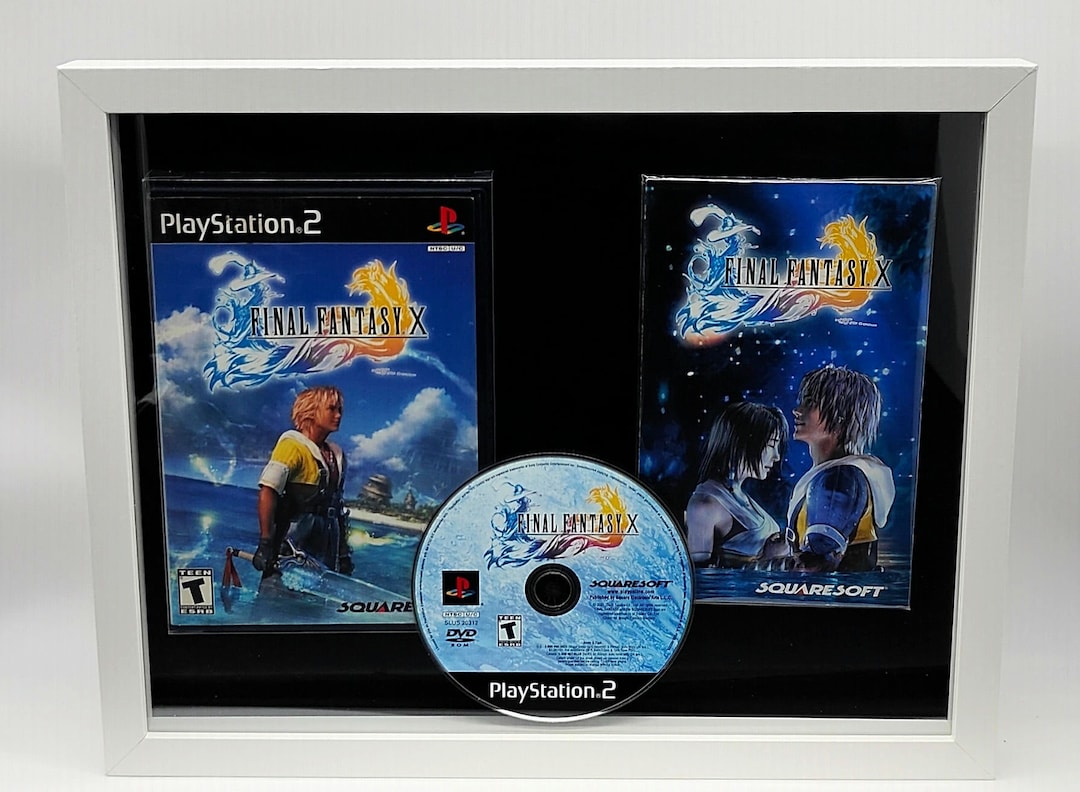 Final Fantasy 10 FFX PS2 Framed Video Game Shadowbox W/ Case Inlays ...
