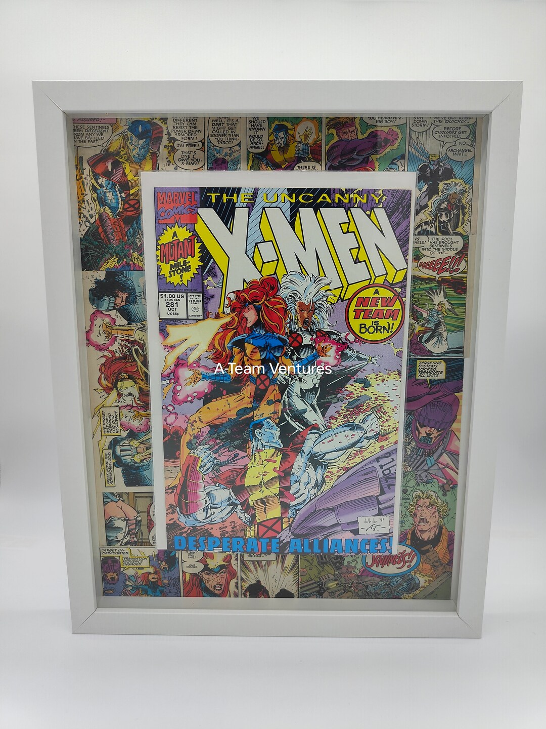 X-men Comic Book Art Uncanny X-men 281 (1991) Marvel - Framed Shadow ...