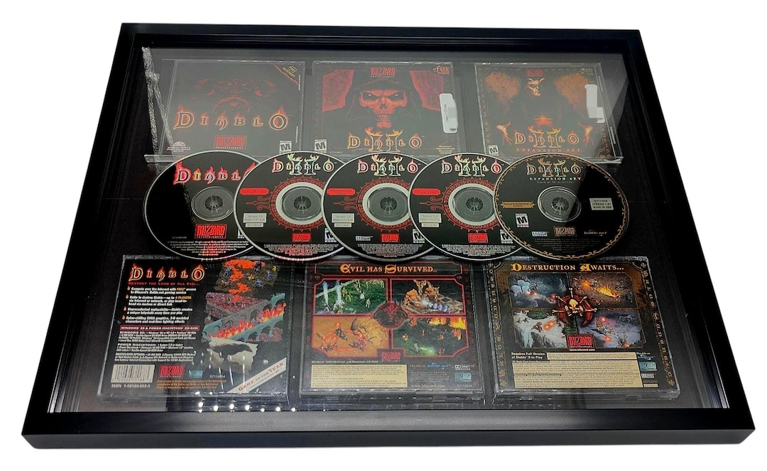Diablo 1 2 and Lod Expansion Series PC Framed Videogame Blizzard ...