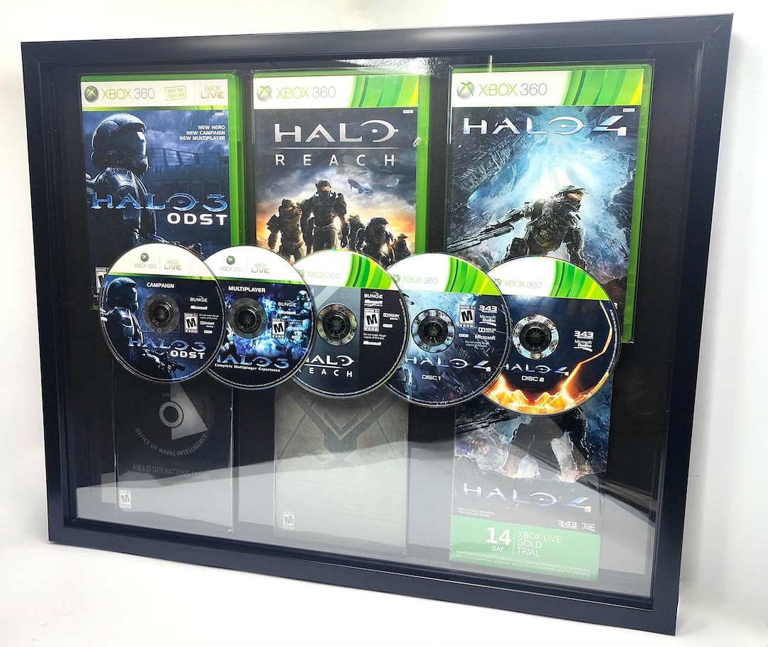 Halo ODST, Halo Reach and Halo 4 Collection Xbox360 Framed Retro Alien ...