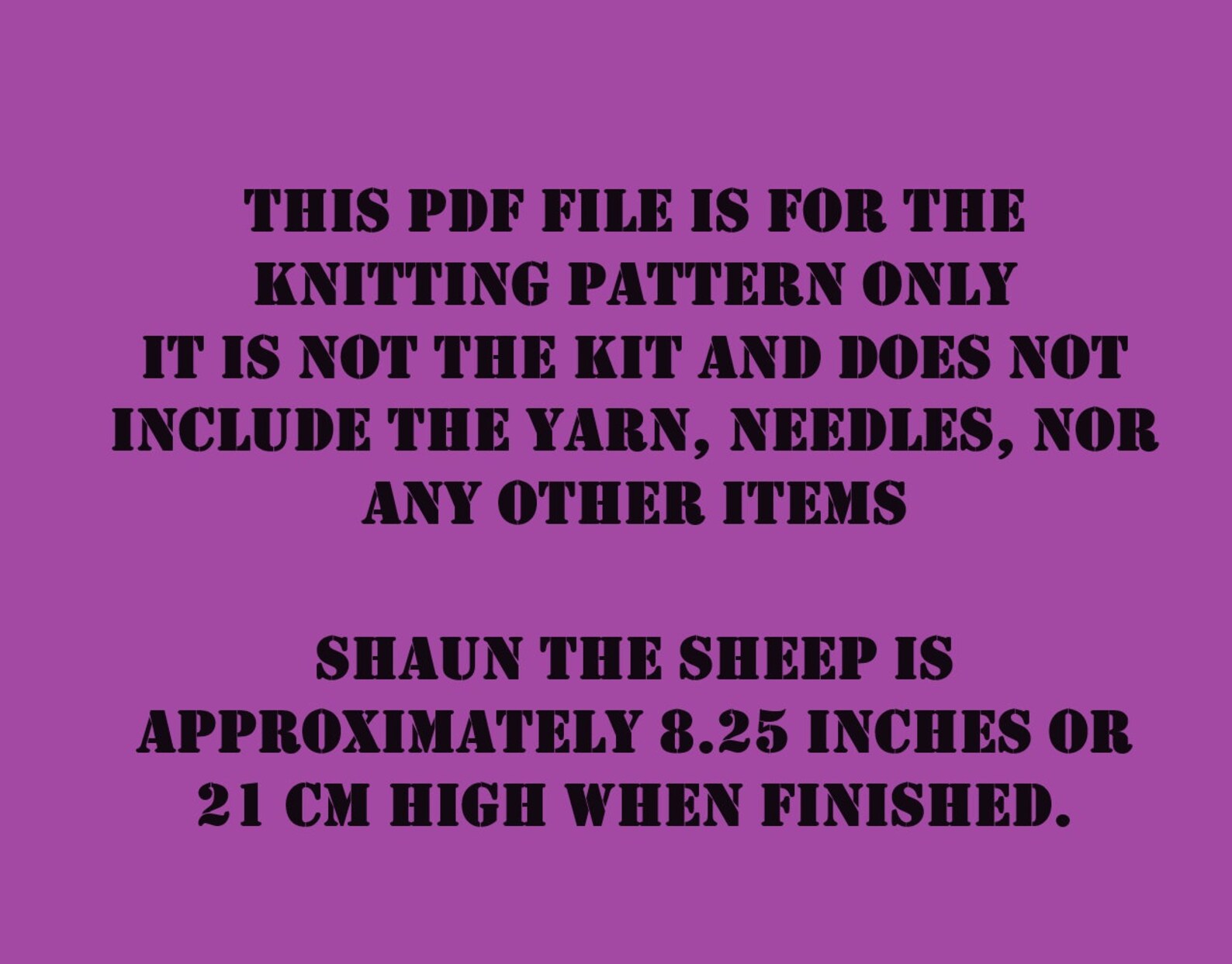 PDF Instant Download Shaun the Sheep Knitting Vintage Pattern 2007 ...