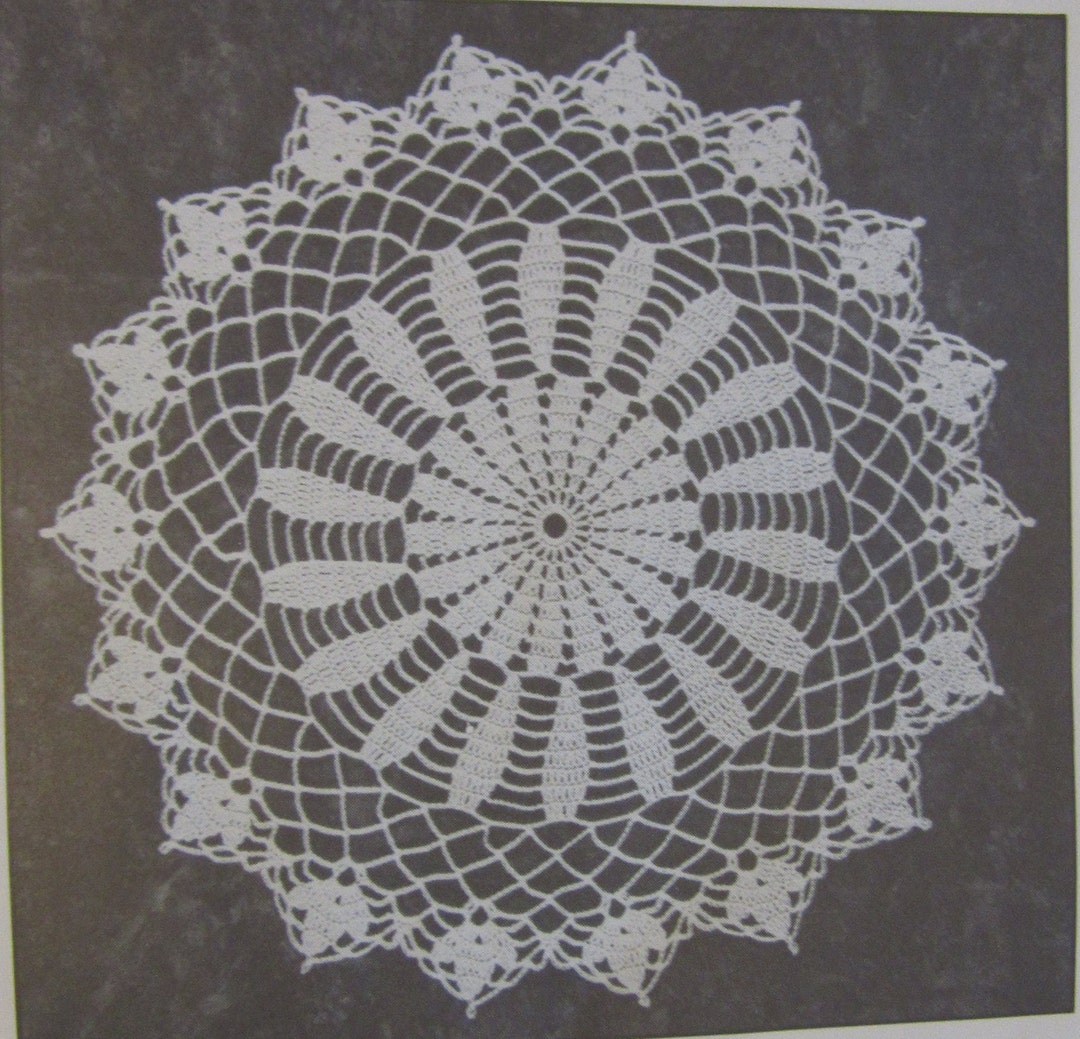 Vintage Cotton Doily Pattern, Daisy, Crochet DIY Doilies, 16" Circle ...