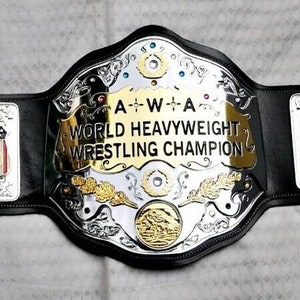 Awa World Heavyweight Championship Belt in Metal Dual Plated Premium ...
