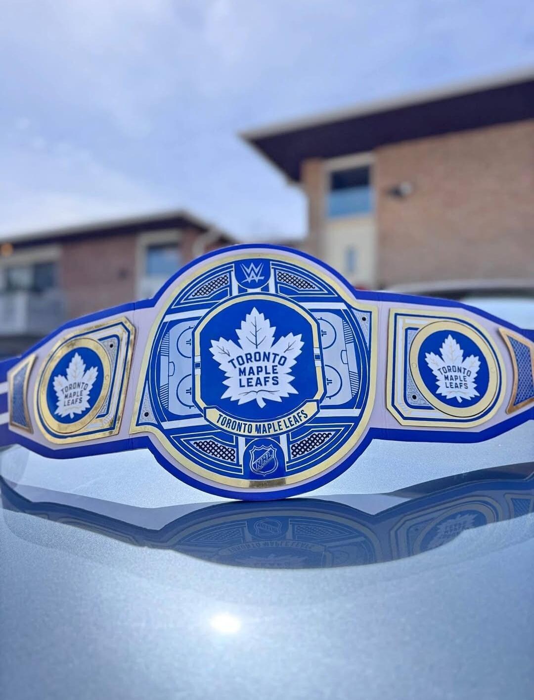 WWE Toronto Maple Leaf Belt Adult Size Printed Strap Front and Back ...