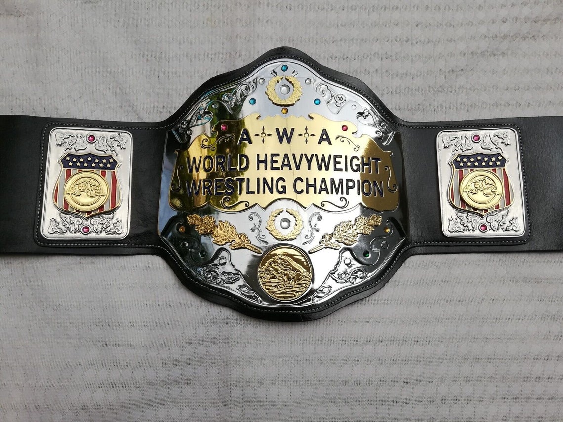 Awa World Heavyweight Championship Belt in Metal Dual Plated Premium ...