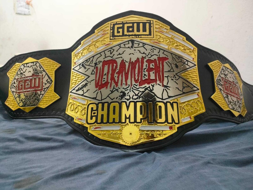 NEW GCW Ultraviolent Wrestling Championship Belt Adult Size Replica ...