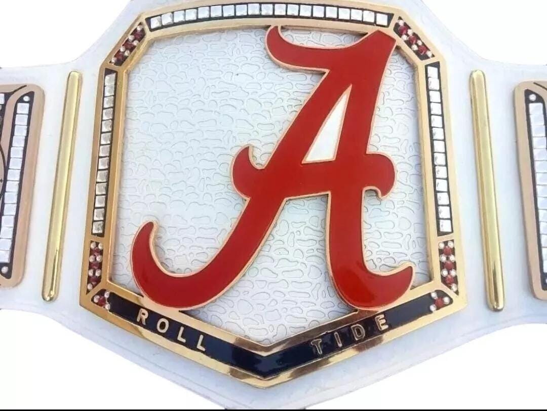Customize Alabama Crimson Championship Belt Adult Size Wrestling ...