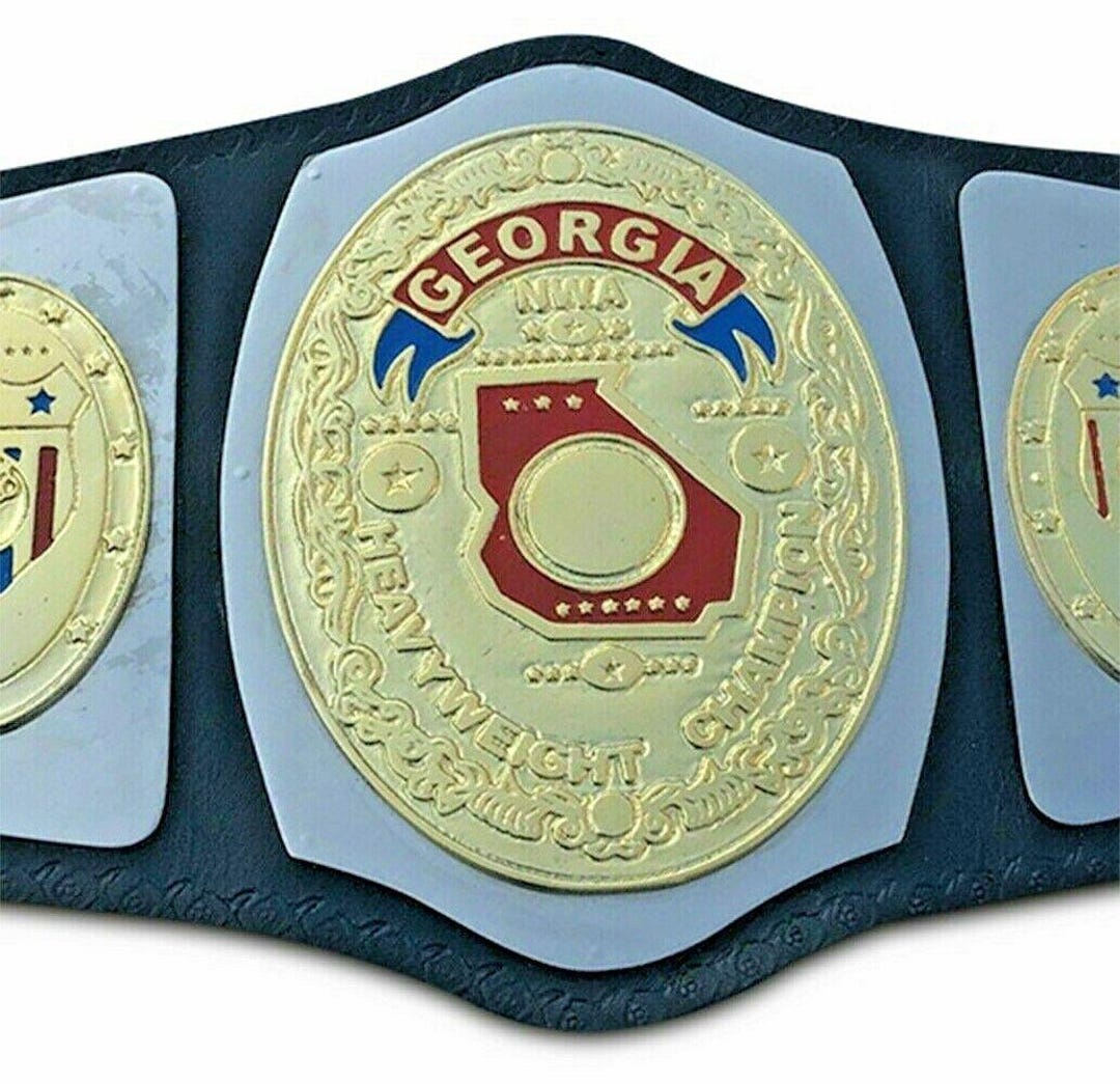 GEORGIA World Heavyweight Wrestling CHAMPIONSHIP BELT Replica Leather ...
