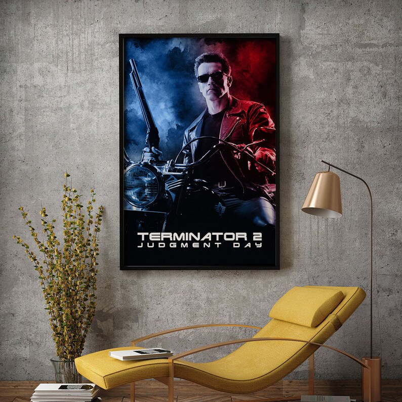Terminator 2 Judgment Day Movie Poster Film Fan Collectibles Vintage ...