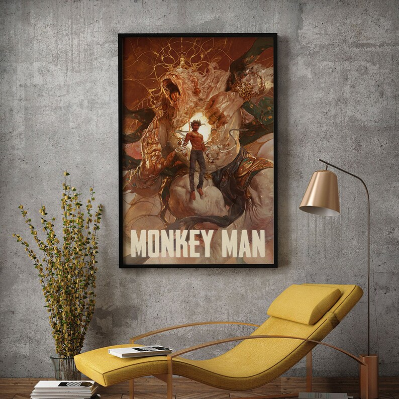 Monkey Man Movie Poster Film Fan Collectibles Vintage Movie Poster Home ...