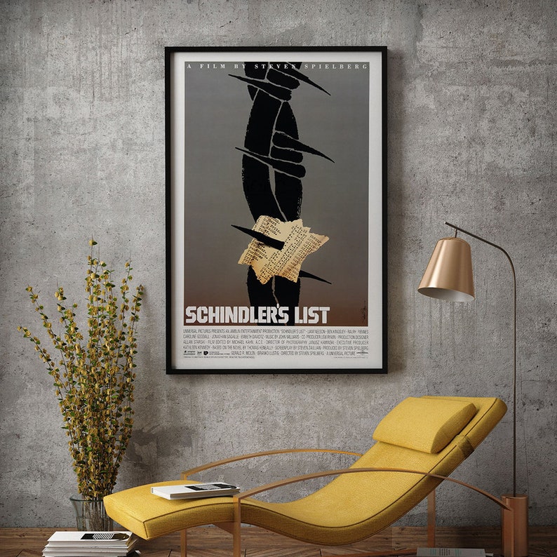 Schindler's List Movie Poster Film Fan Collectibles Vintage Movie ...