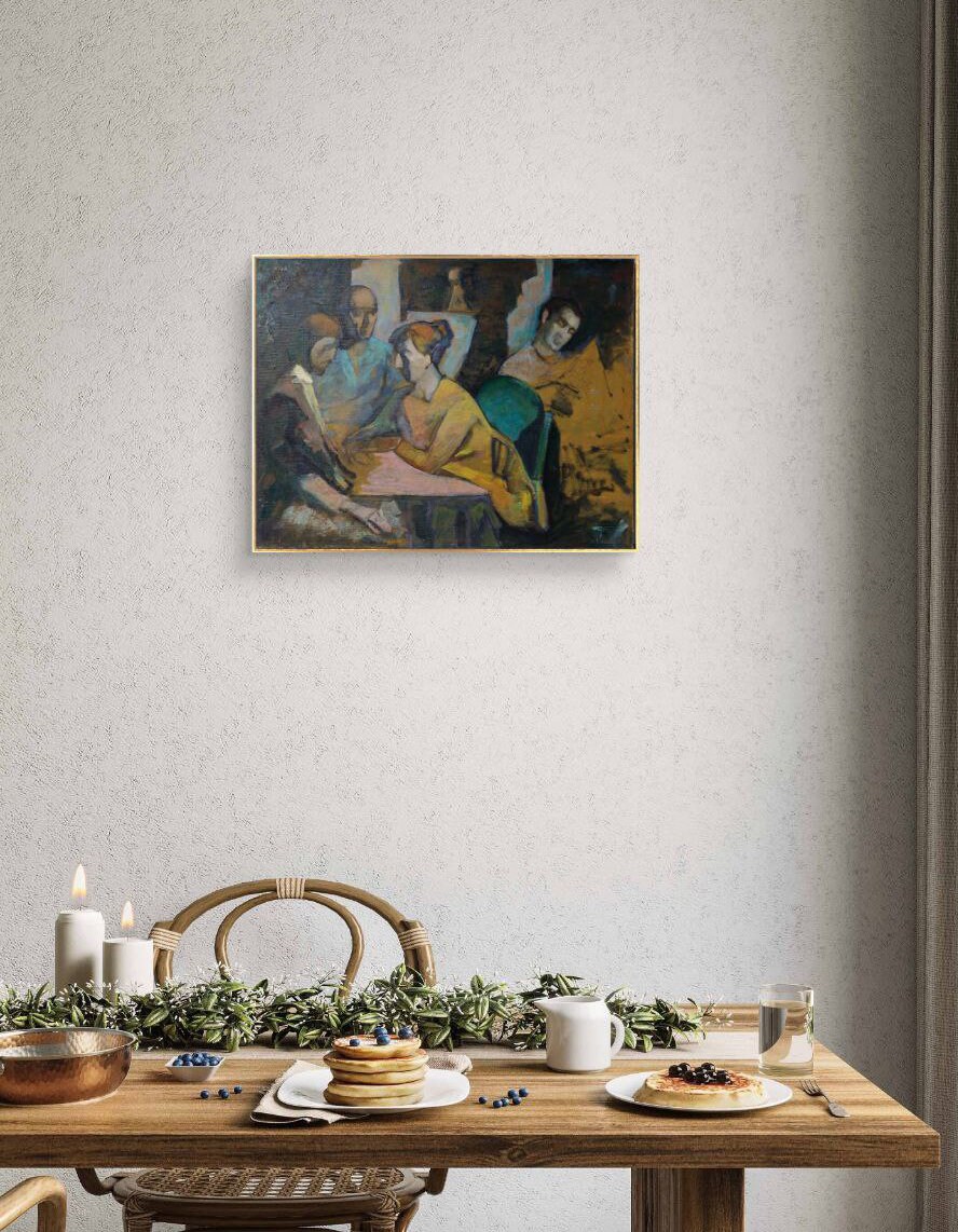 Portrait Oil Painting on Canvas, Original Art, Genre Painting, Genre ...