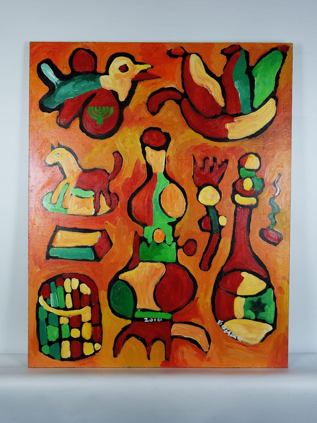 Colorful Oil Painting on Canvas, Original Art Work, European Fine Art ...