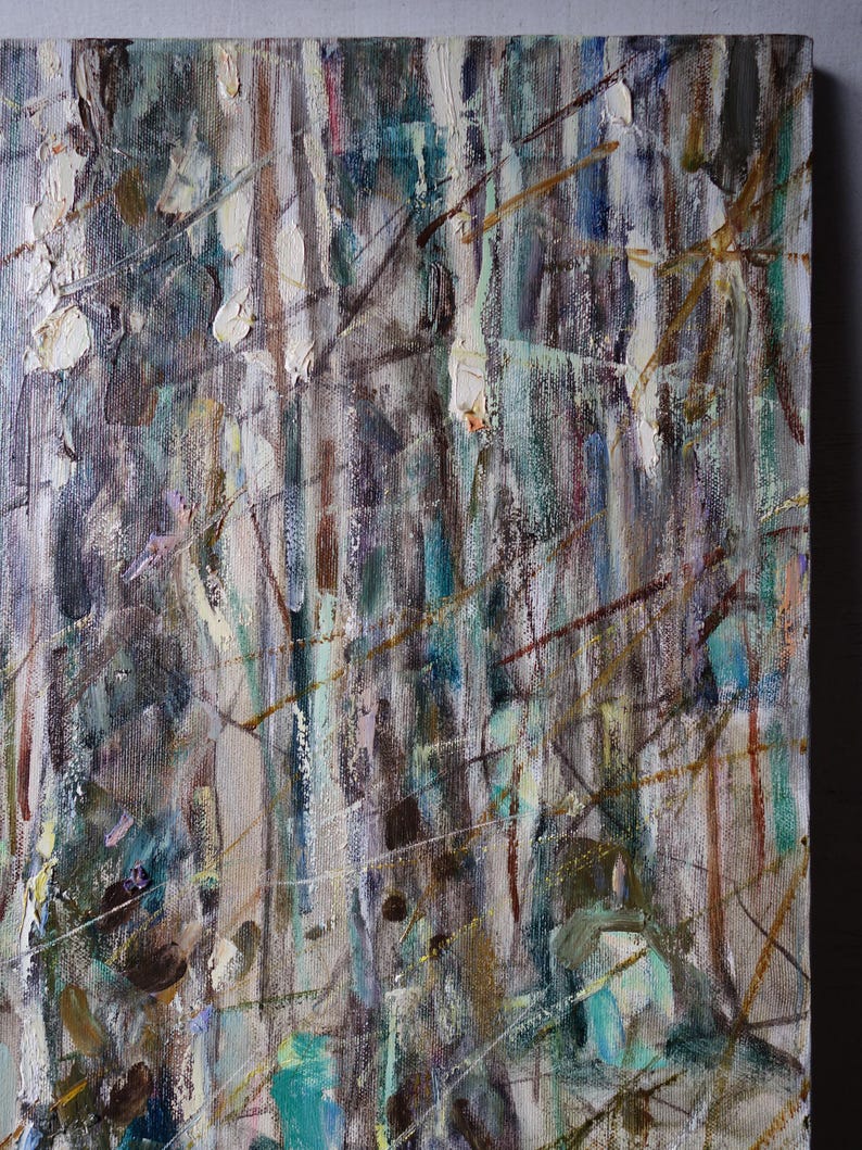 Birch Trees Spring Landscape Oil Painting on Canvas, Original Art Work ...