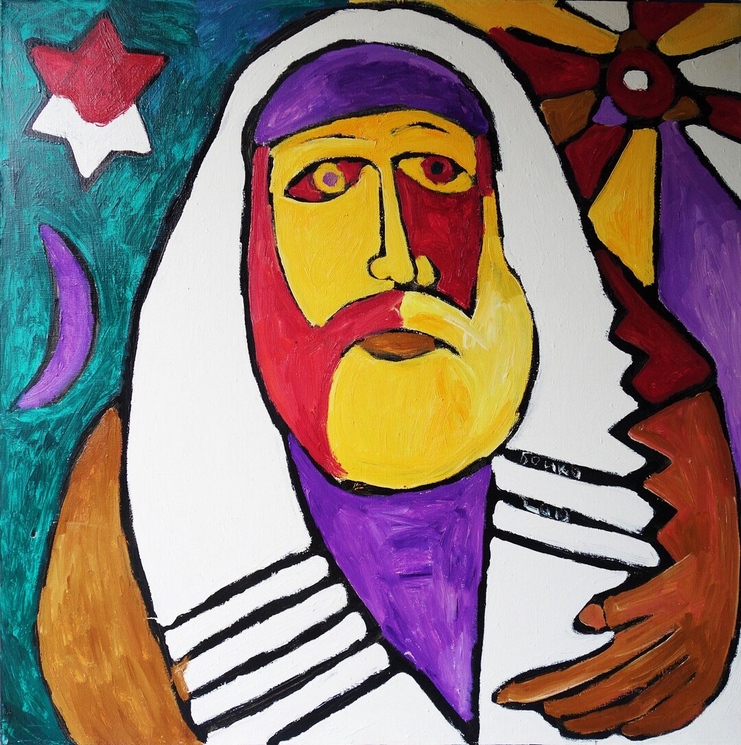 Rabbi Portrait Oil Painting, Original Art Work, European Fine Art ...