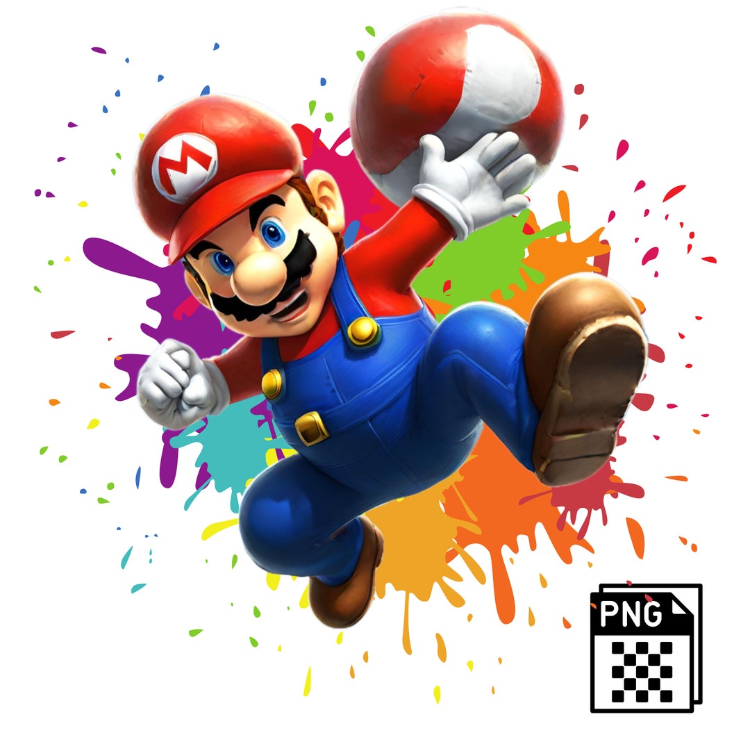 3 PNG Super Mario Splash e aquarela Arquivo PNG de design digital para ...