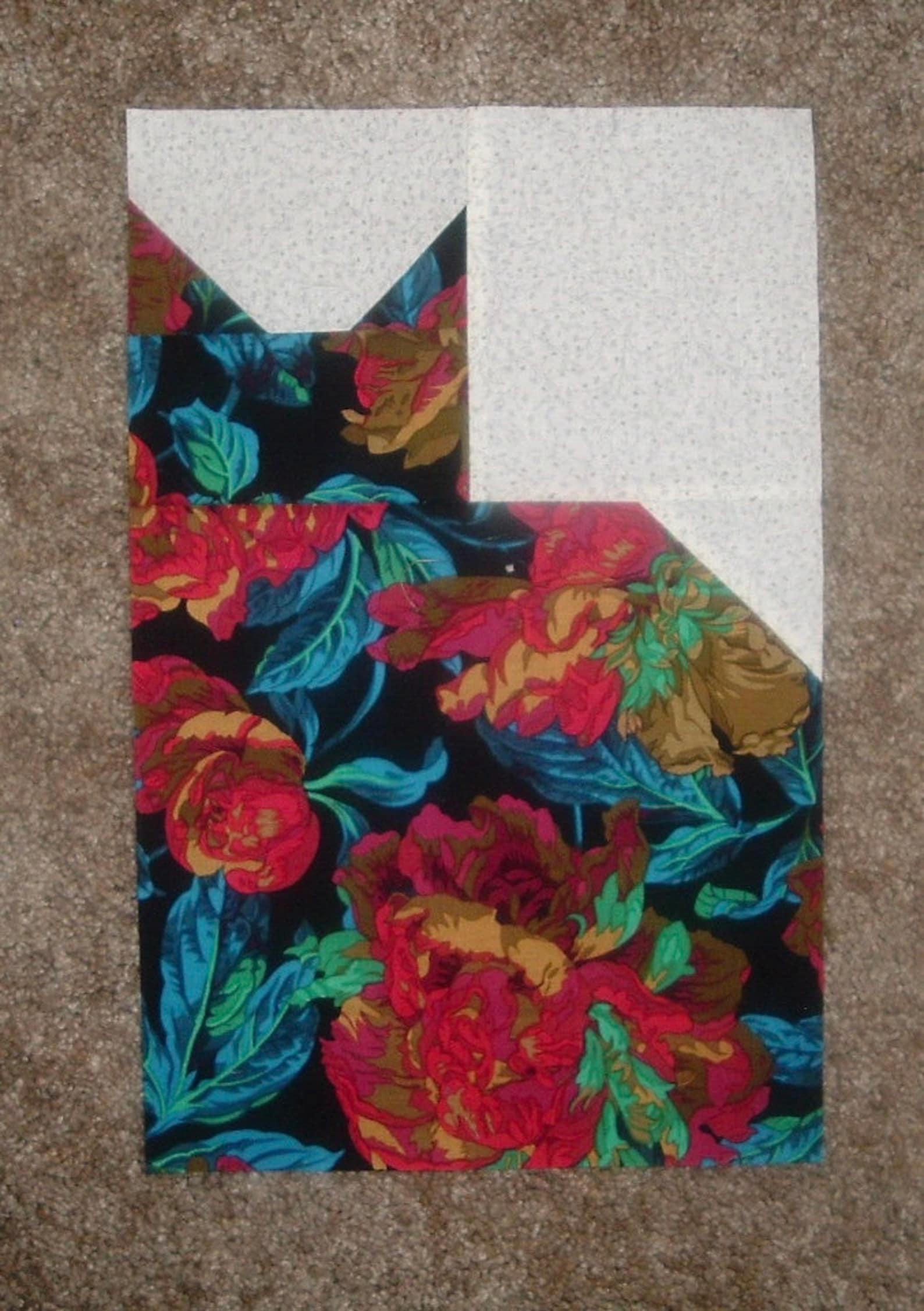 Set of 9 Kaffe Fassett Collective Large Cat Quilt Blocks 8 1/4 X 12 3/4 ...