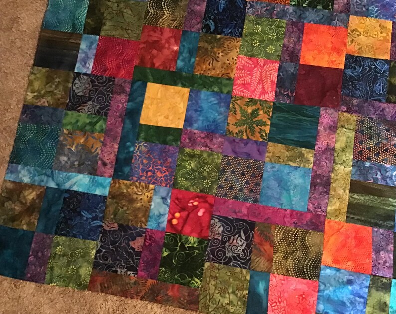 Iquilt Top to Finish Batik Shuffle 42x 52 Inches - Etsy