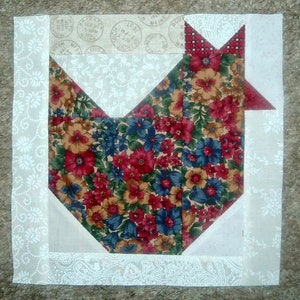 Set of 12 Already Pieced Scrappy Chickens Hens Quilt Blocks Presewn 9 X ...