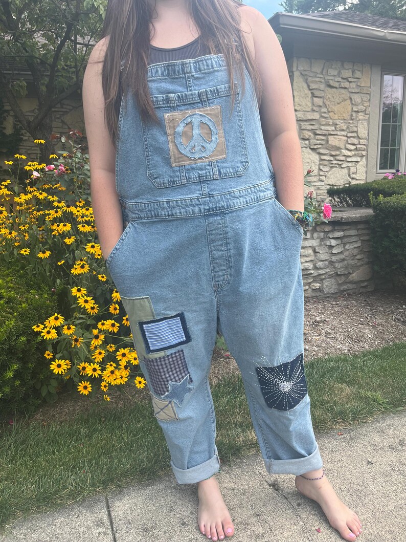 Peace Sign Overalls - Etsy
