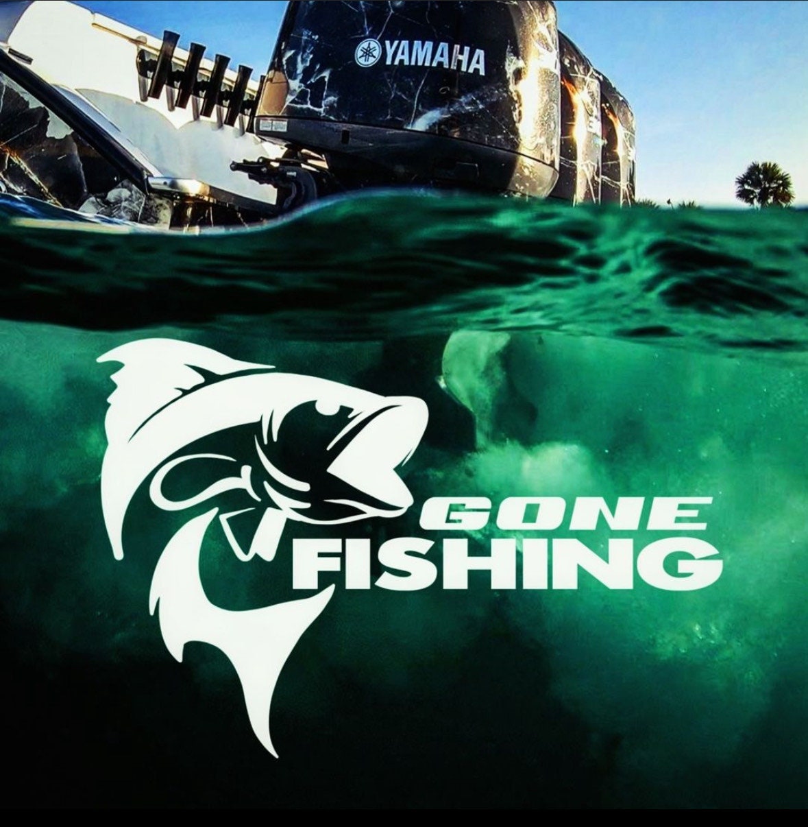 Gone Fishing Decal - Etsy