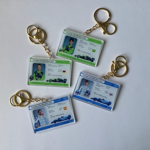 F1 Identification Card Keychain | Formula 1 Inspired Keychain - Etsy