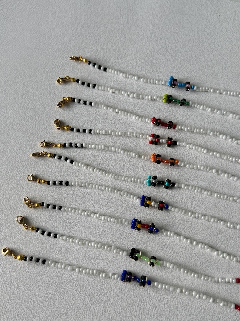 F1 Inspired Beaded Race Car Bracelet | 5 Red Lights | Formula 1 ...