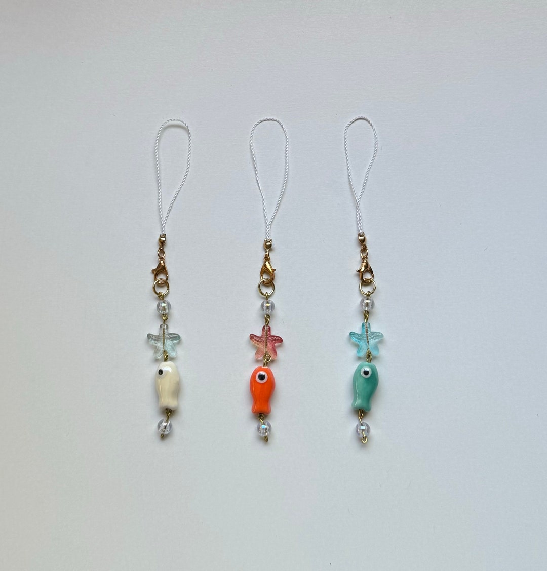 Aquatic Aesthetic Fish Starfish Phone Charm/accessory - Etsy