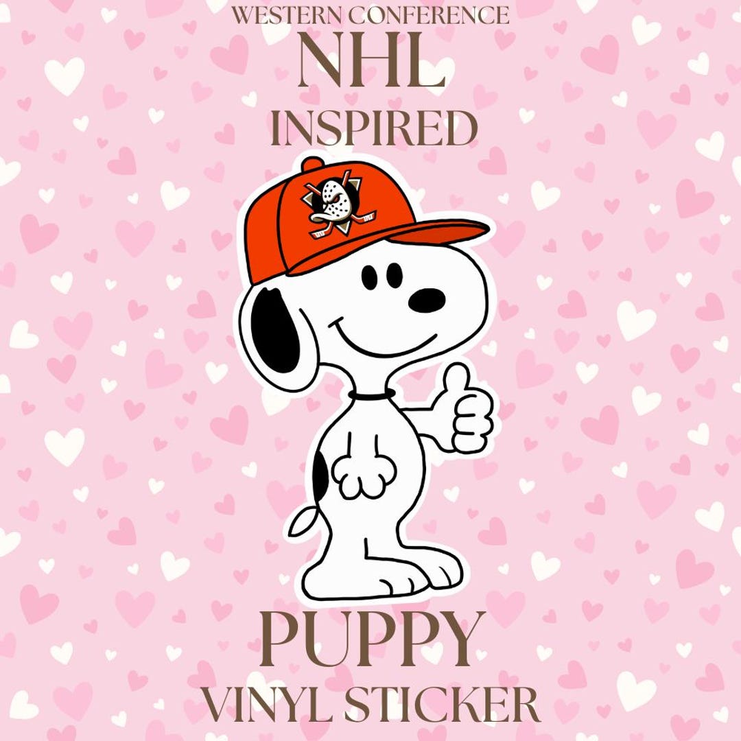 NHL 2025 Western Conference Teams Inspired Puppy Vinyl Sticker | Ice ...