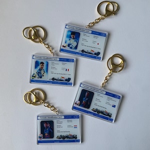 F1 Identification Card Keychain | Formula 1 Inspired Keychain - Etsy